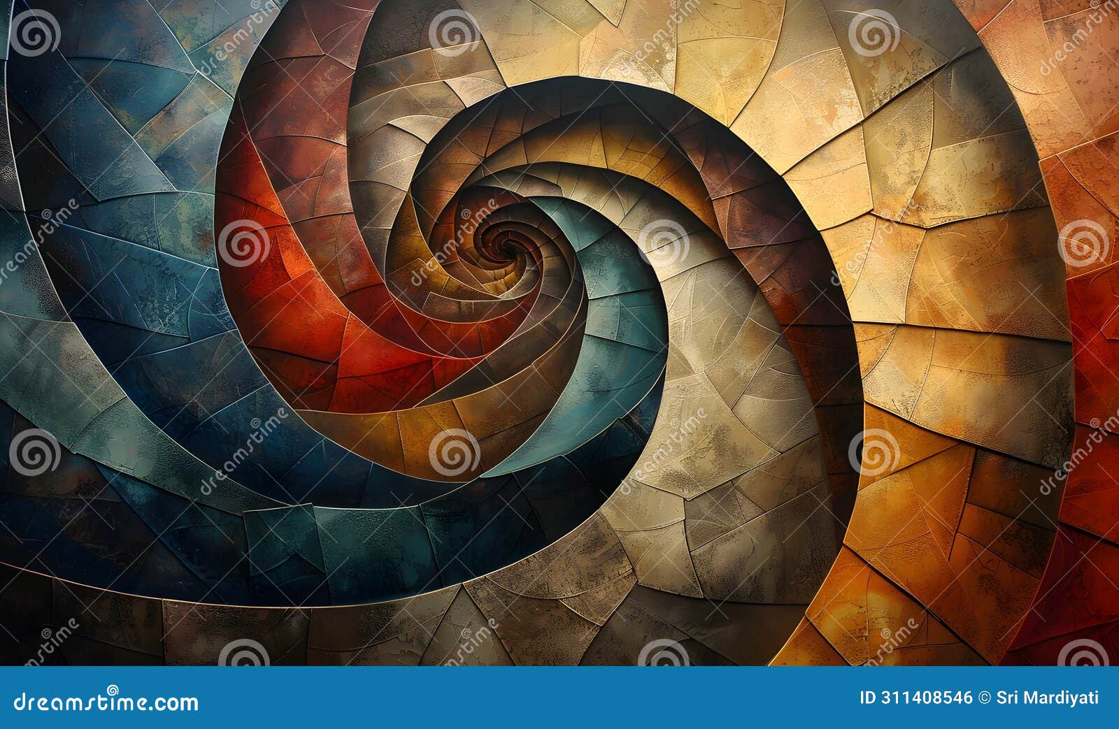 Spiral Background 3d Design, Generated by AI Stock Illustration ...