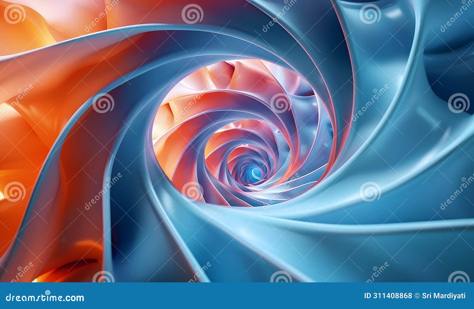 Spiral Background 3d Design, Generated by AI Stock Illustration ...
