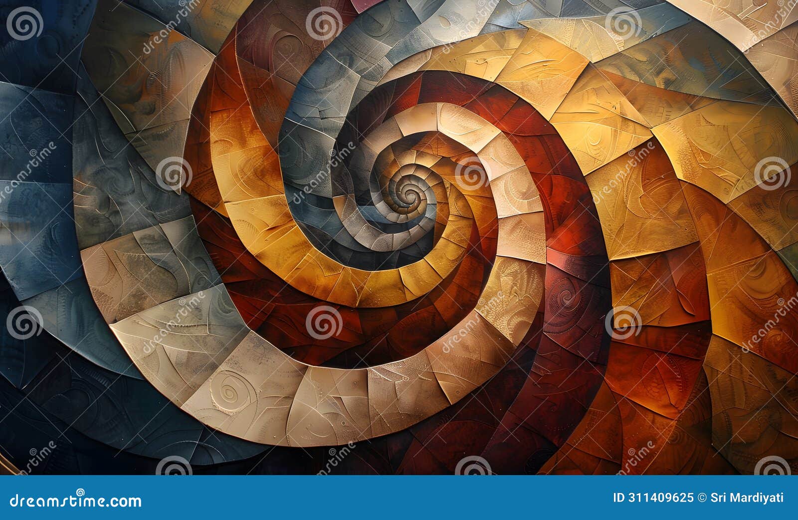 Spiral Background 3d Design, Generated by AI Stock Illustration ...