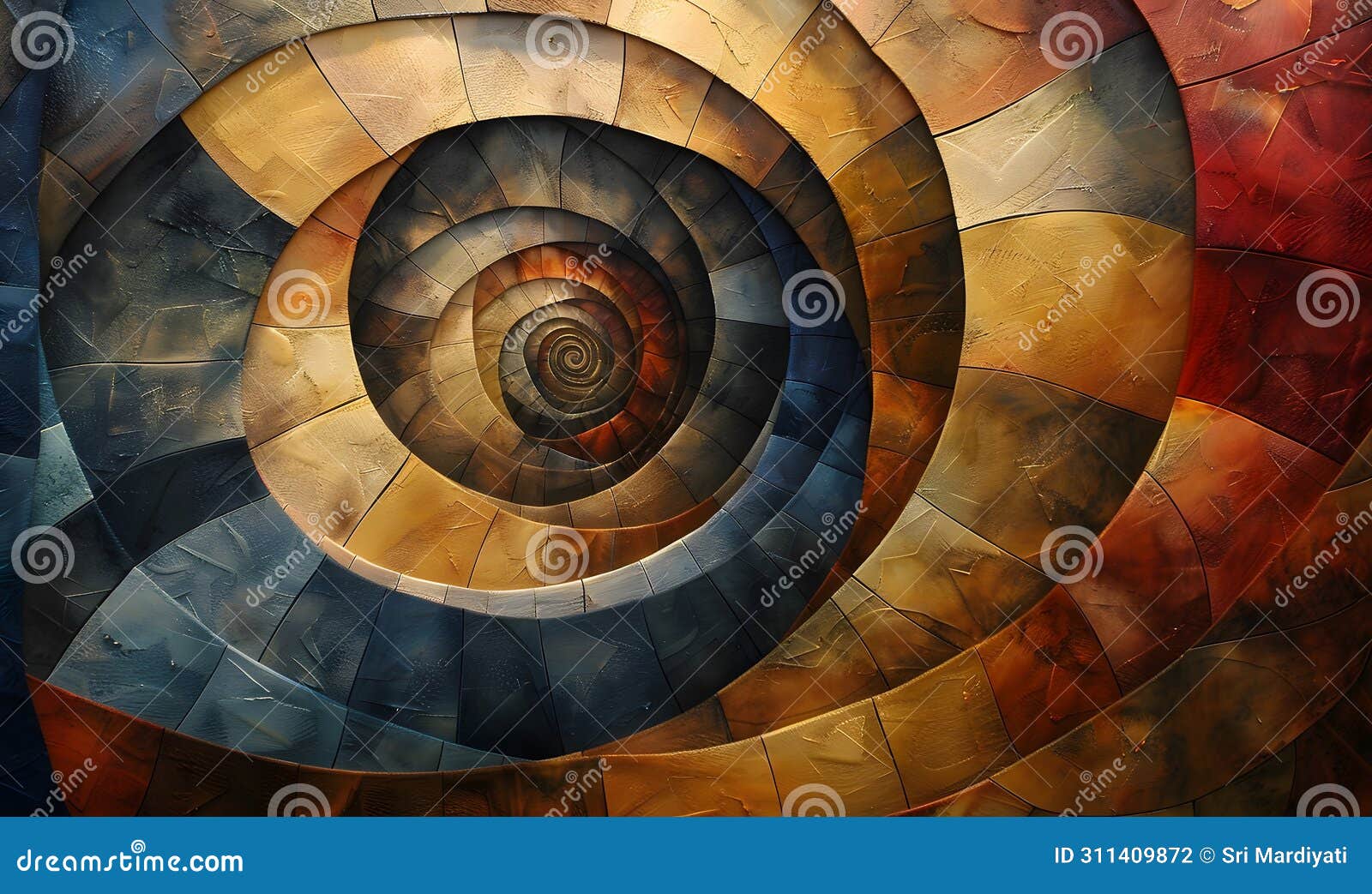 Spiral Background 3d Design, Generated by AI Stock Illustration ...