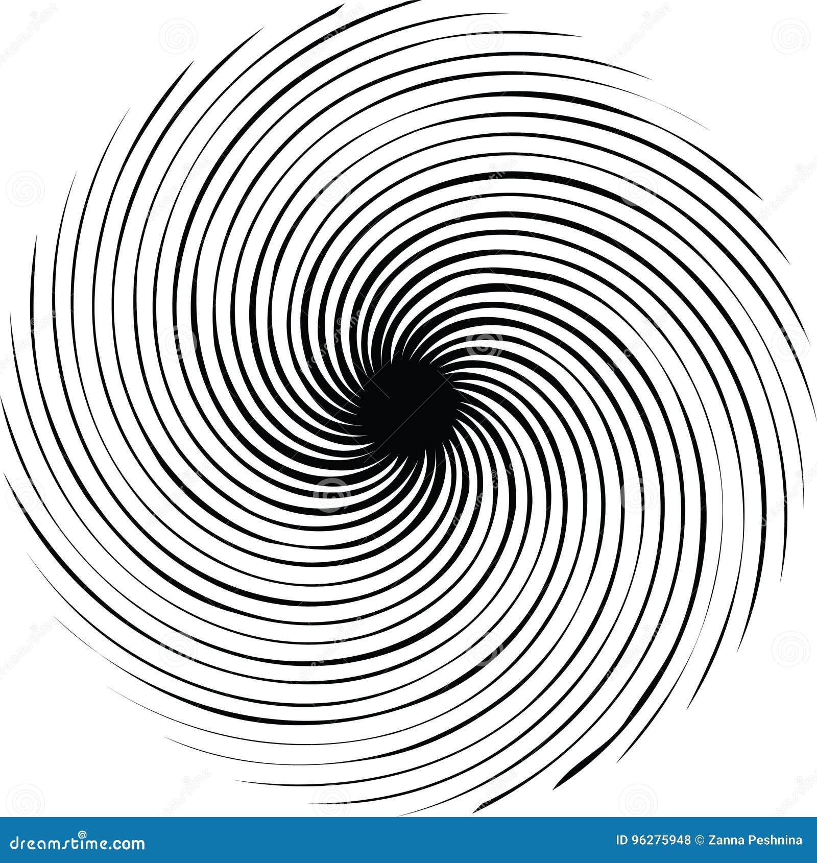 Spiral Background. Vector Illustration. Circular, Radiating Abstract ...