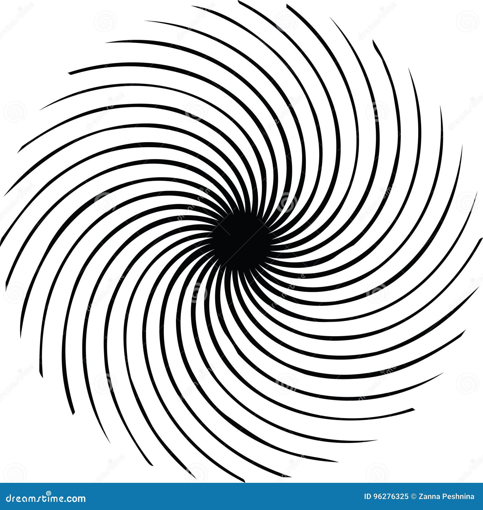 Spiral Background. Vector Illustration. Circular, Radiating Abstract ...