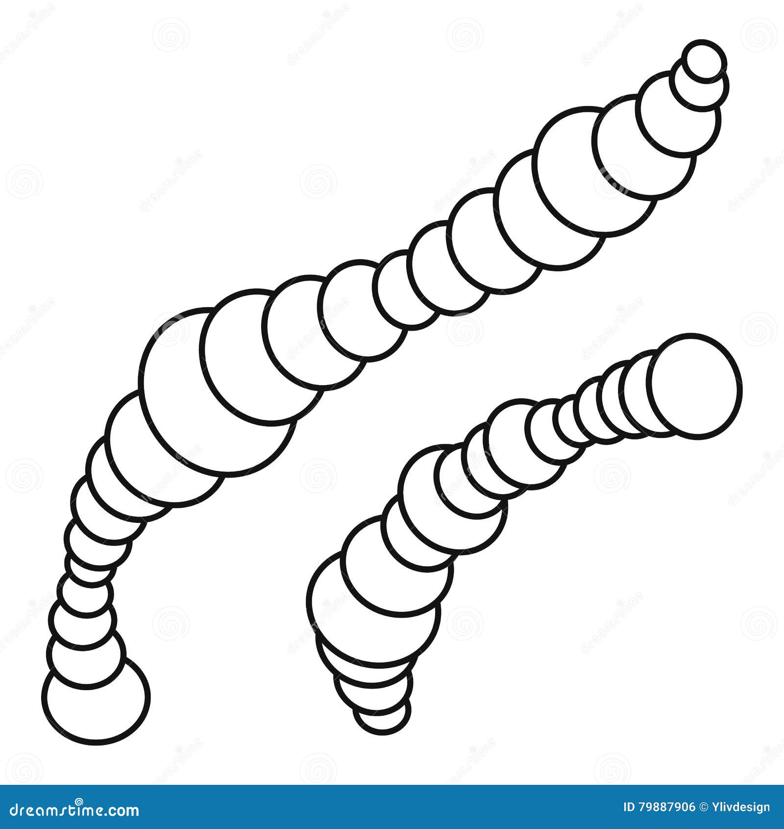 Spiral Bacteria Icon, Outline Style Stock Vector - Illustration of ...