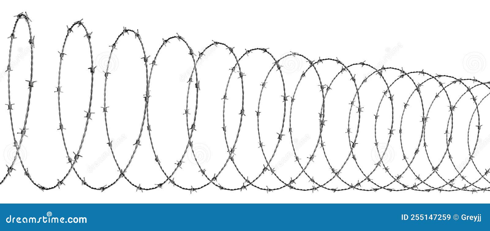 Spiral of Barbed Wire. 3D Illustration Stock Illustration ...