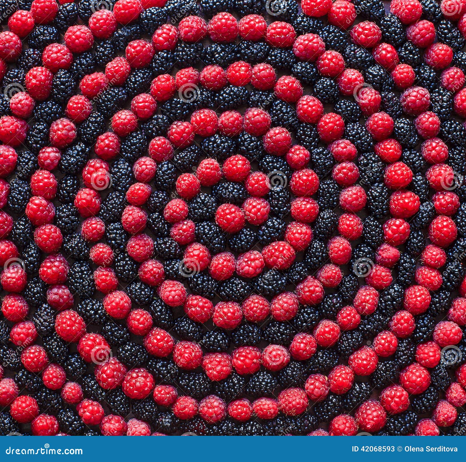 Spiral of Berry. Raspberry and Mulberry Stock Image - Image of mulberry ...