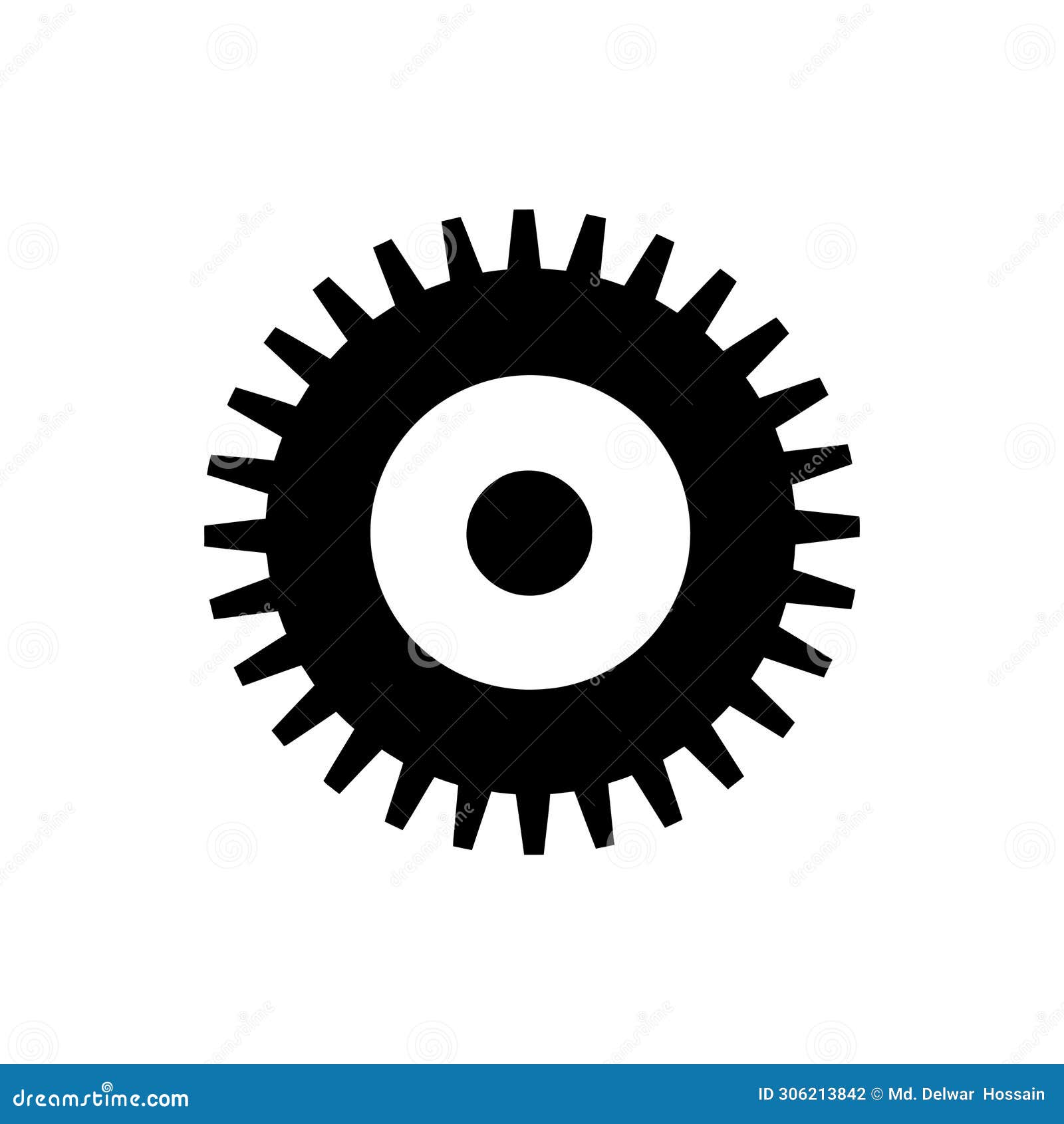 Spiral bevel gear icon stock vector. Illustration of vector - 306213842