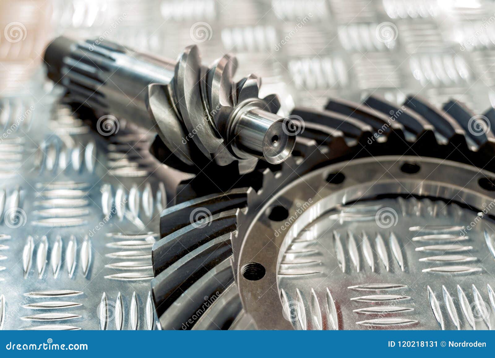 Conical helical gearing. stock image. Image of gearing - 120218131