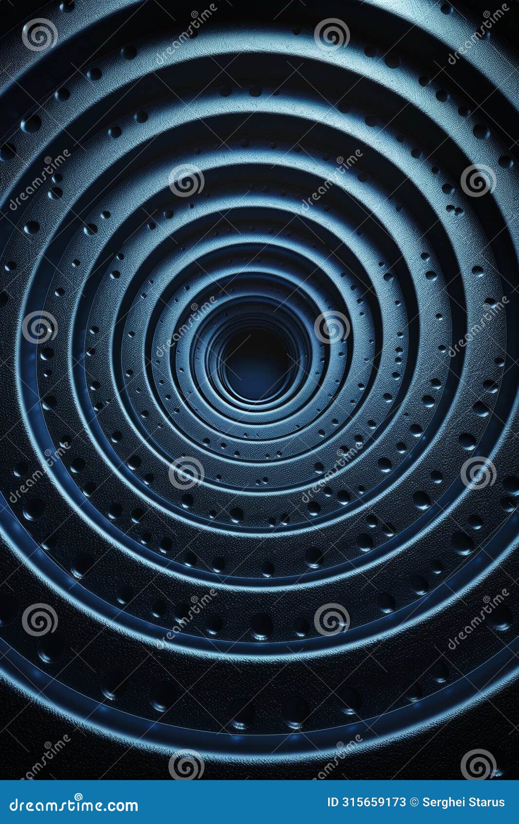A Spiral of a Black Metal Object with Holes in it, AI Stock Image ...