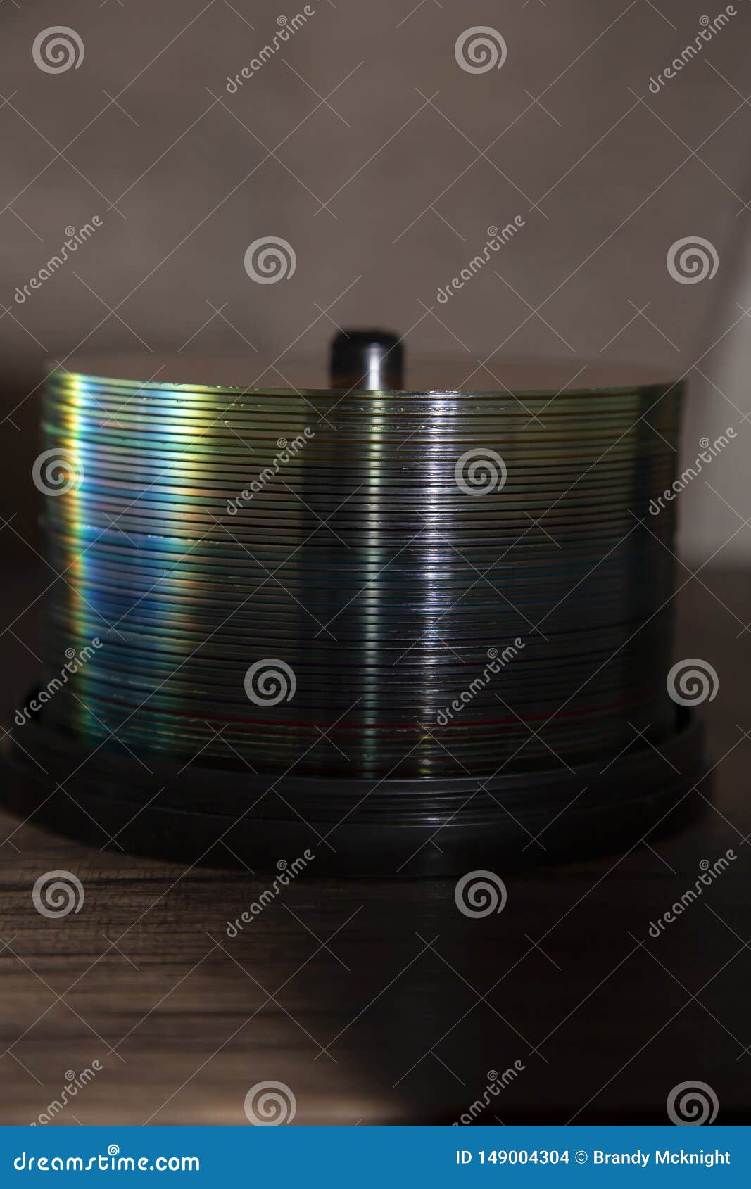 Spiral of Blank CDs stock photo. Image of computer, archive - 149004304