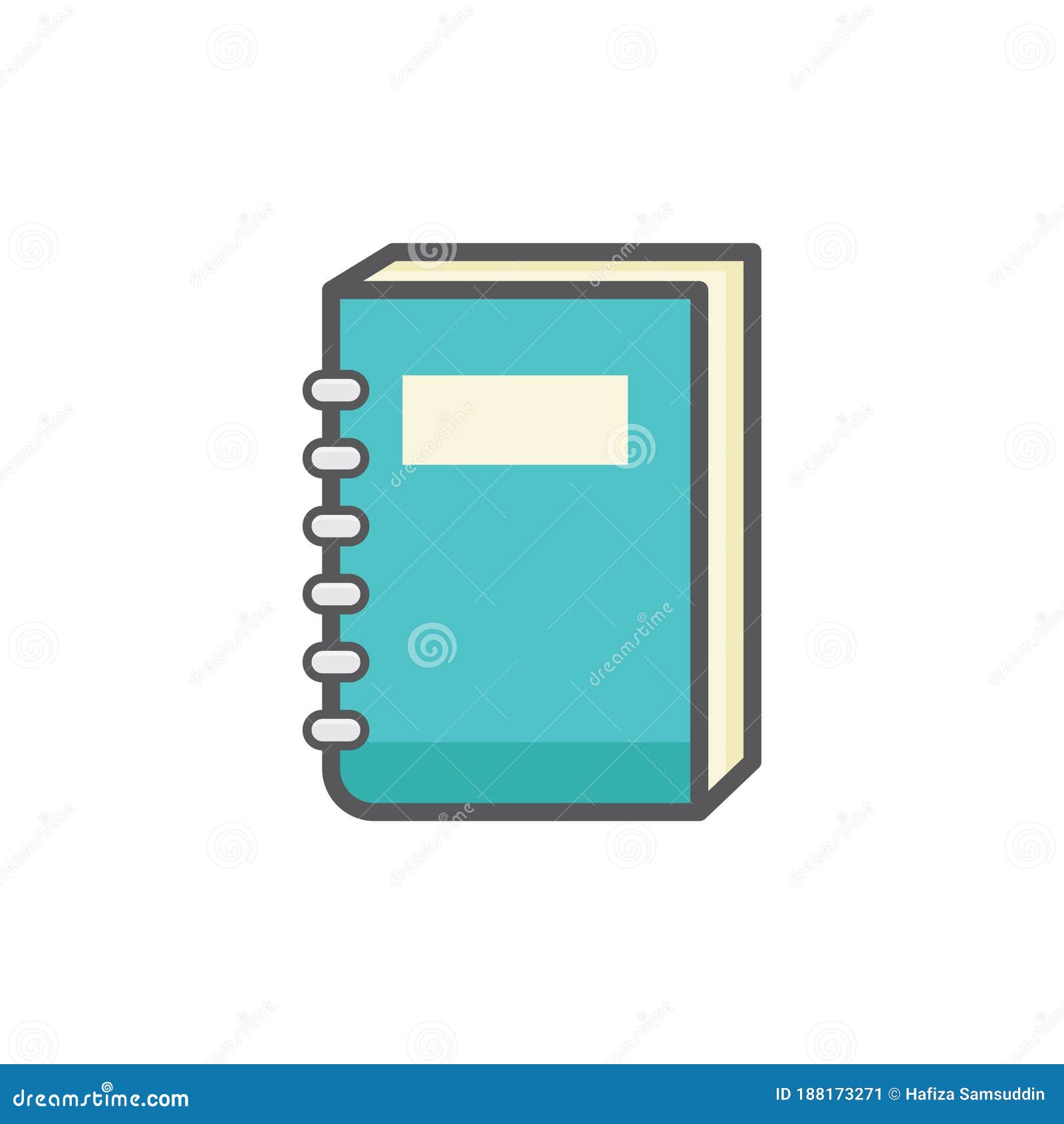 Spiral Book. Vector Illustration Decorative Design Stock Vector ...