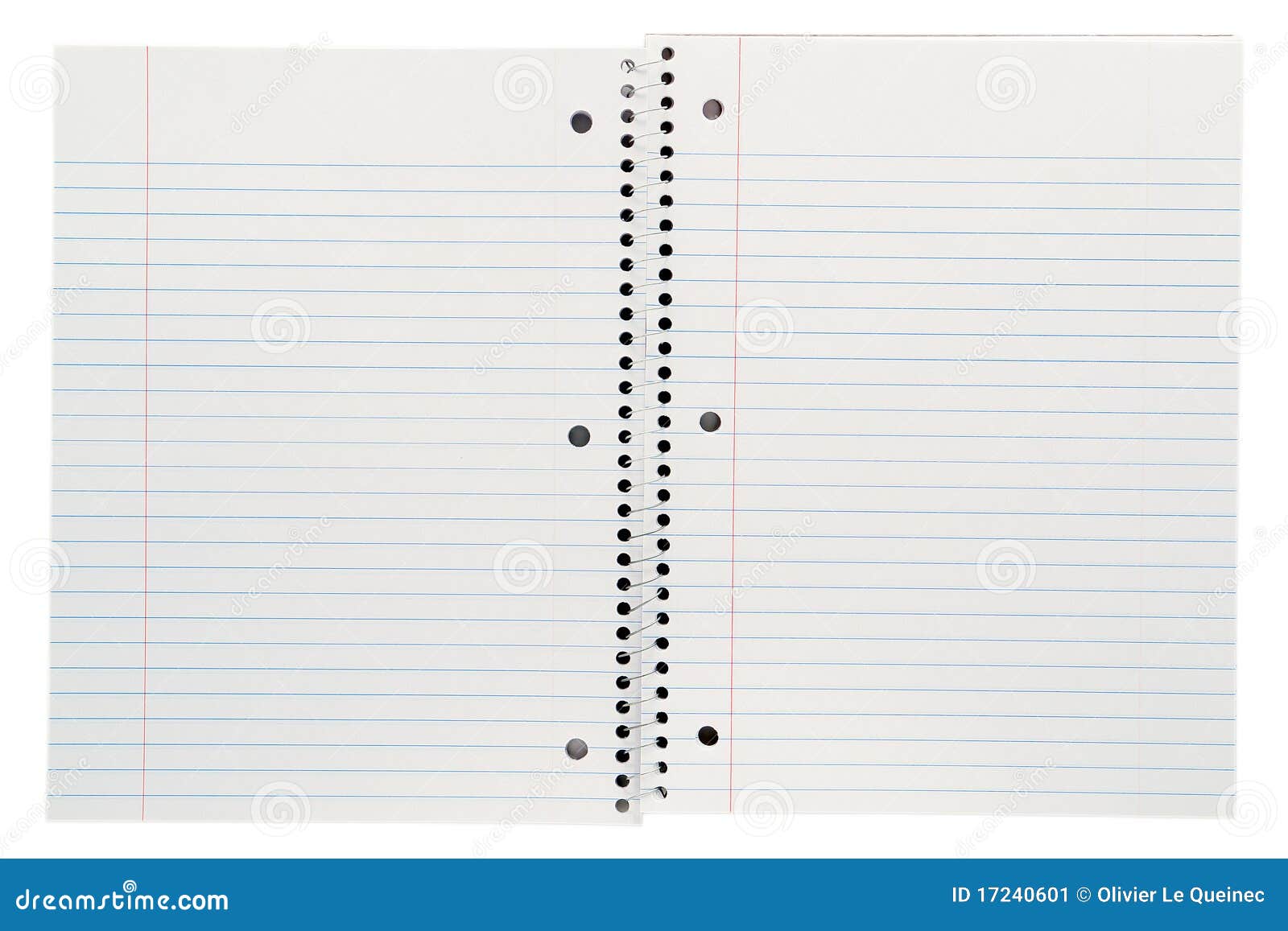 Spiral Bound Blank Paper Open Composition Notebook Stock Image - Image ... Spiral Bound Blank Paper Open Composition Notebook Stock Image - Image ...