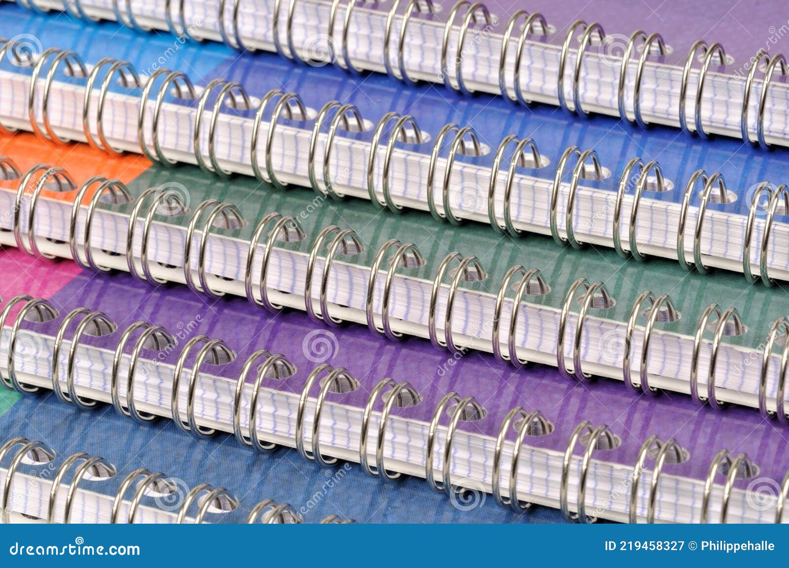 Spiral bound exercise book stock image. Image of paper - 219458327