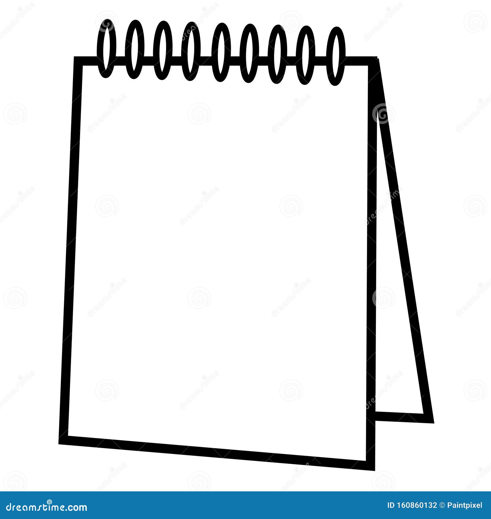 Blank Spiral Bound Notepad Icon Stock Vector - Illustration of spiral ...