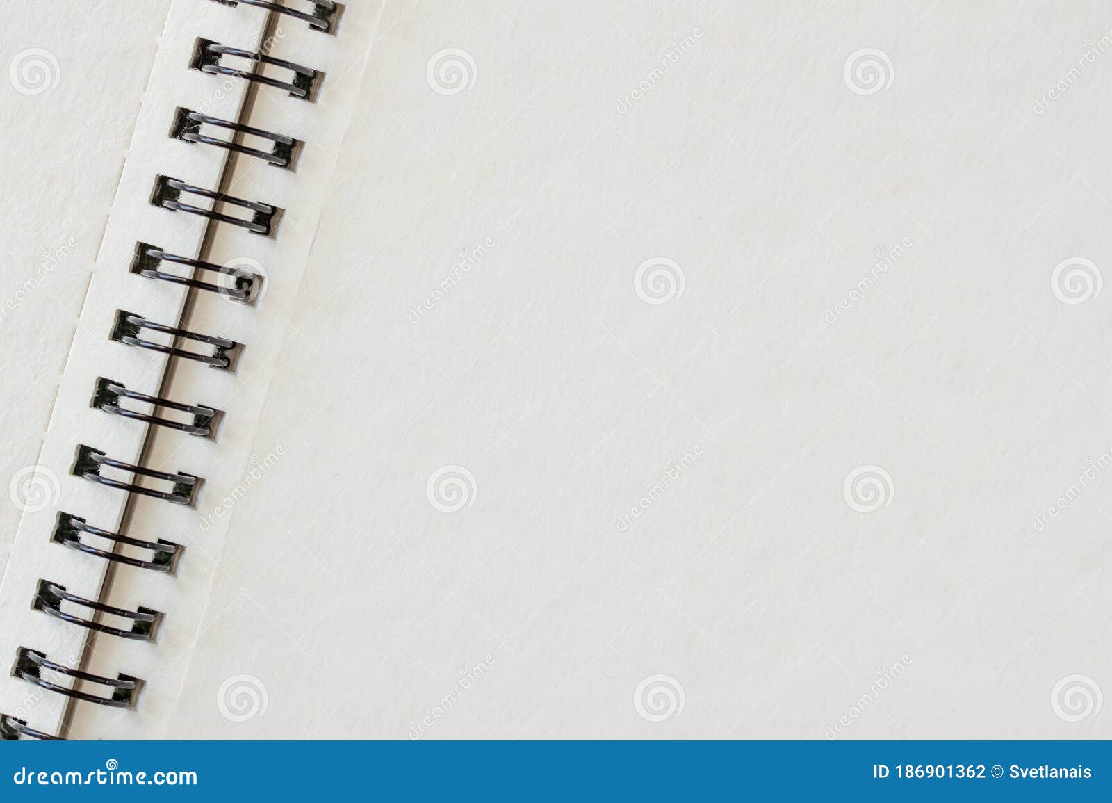 Spiral Bound Notepad, Open Blank, Clean Page, Empty Space, Background ...