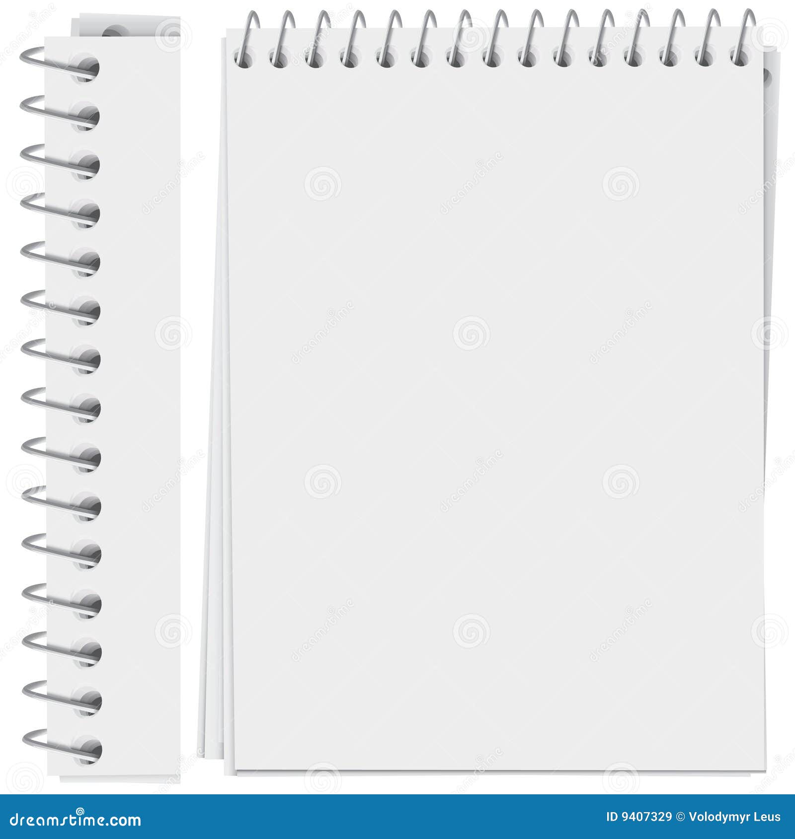 Spiral bound notepad page stock vector. Illustration of accessories ...