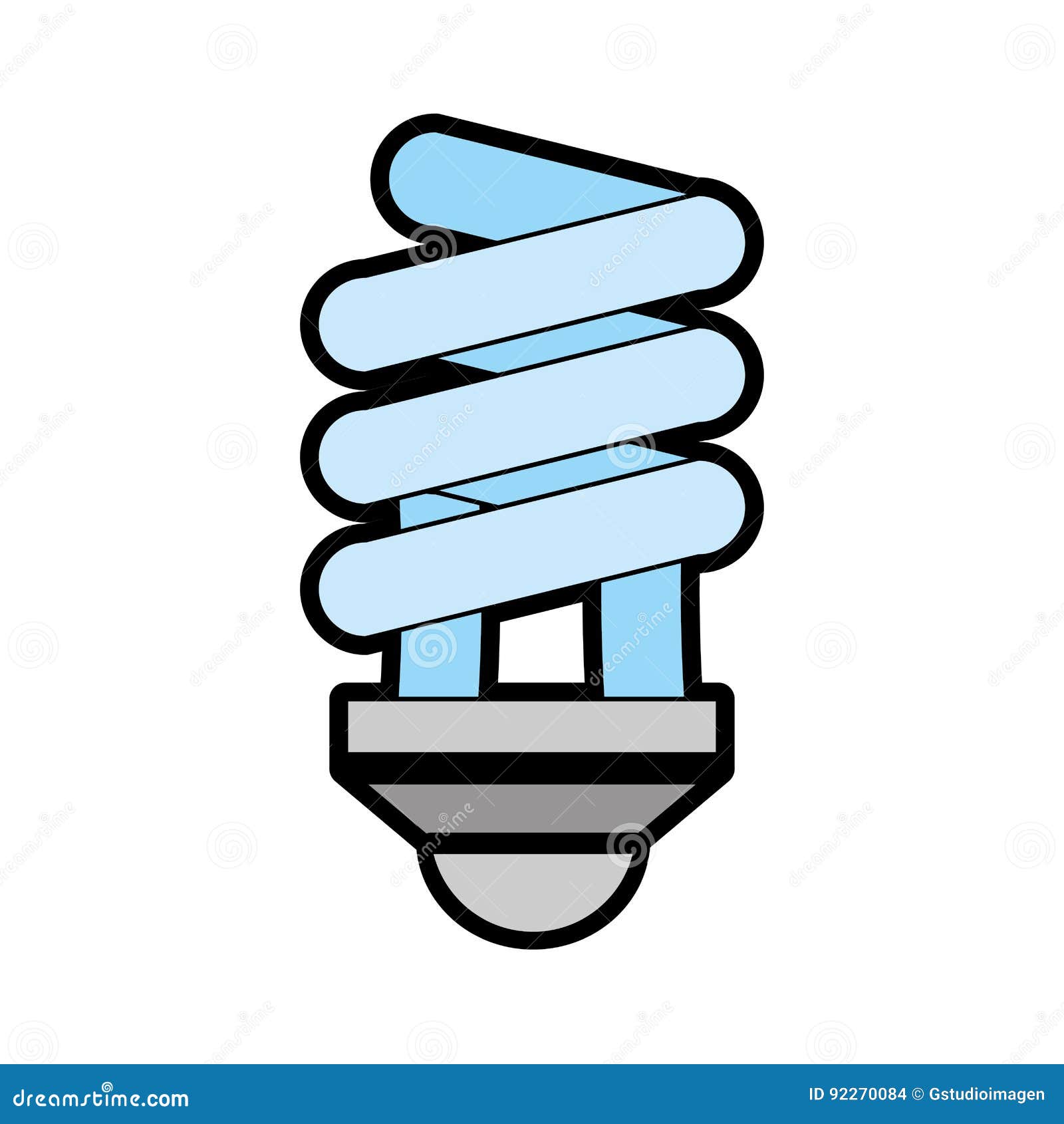 Spiral bulb light stock vector. Illustration of sign - 92270084