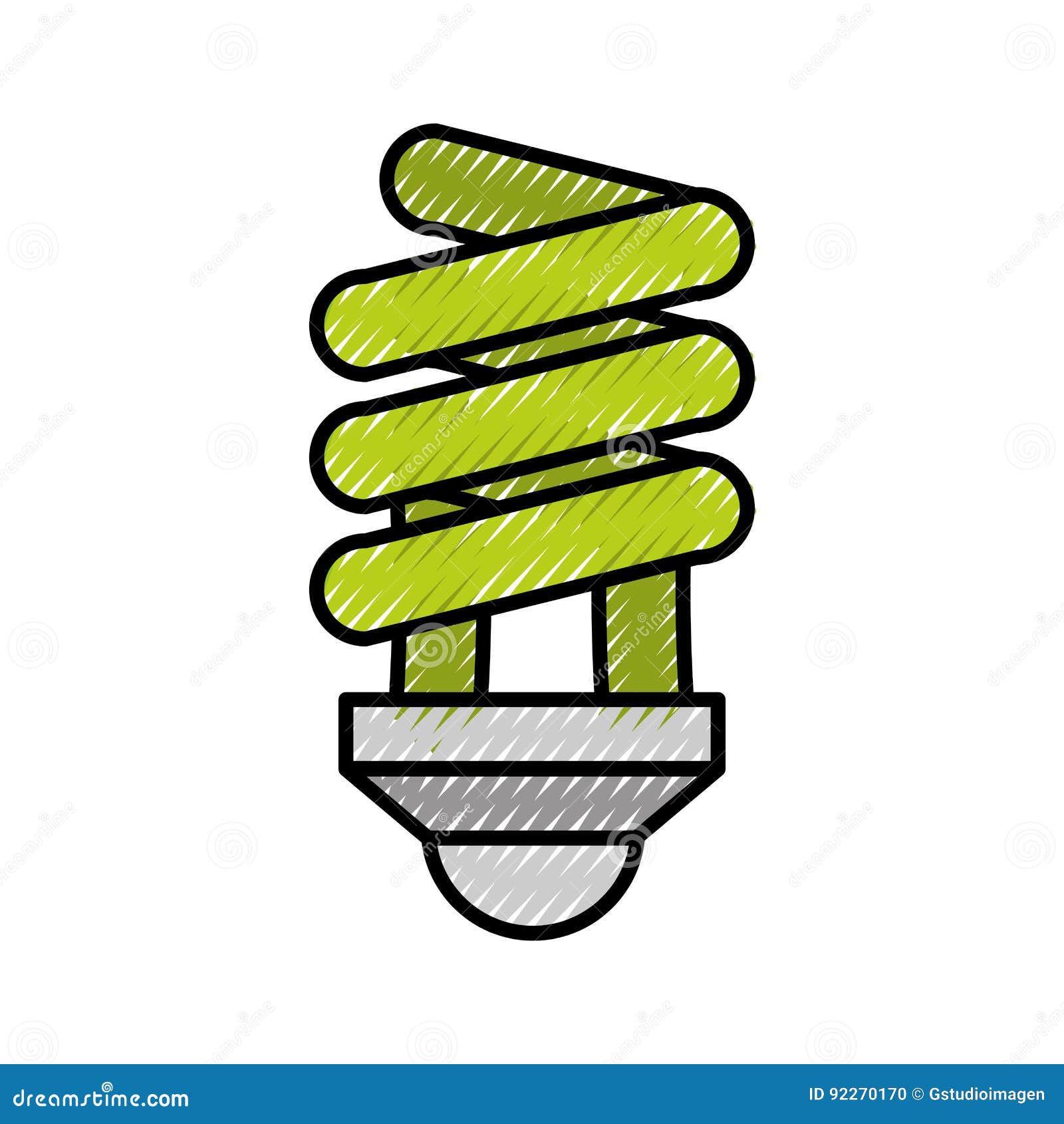Spiral bulb light stock vector. Illustration of equipment - 92270170