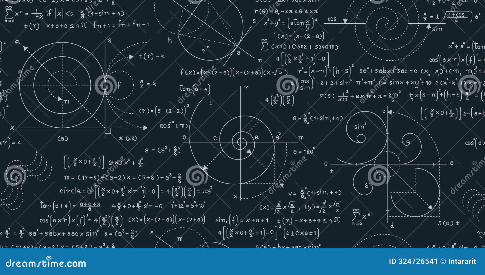 Formula on the blackboard. stock image. Image of texture - 324726541