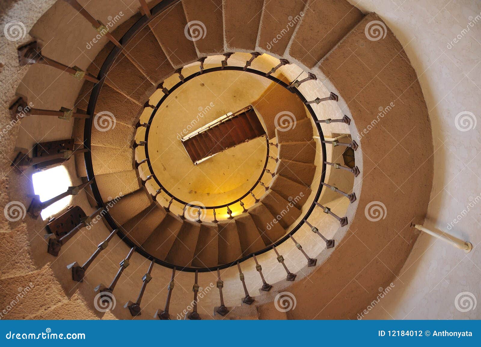Spiral Castle Staircase stock photo. Image of closeup - 12184012
