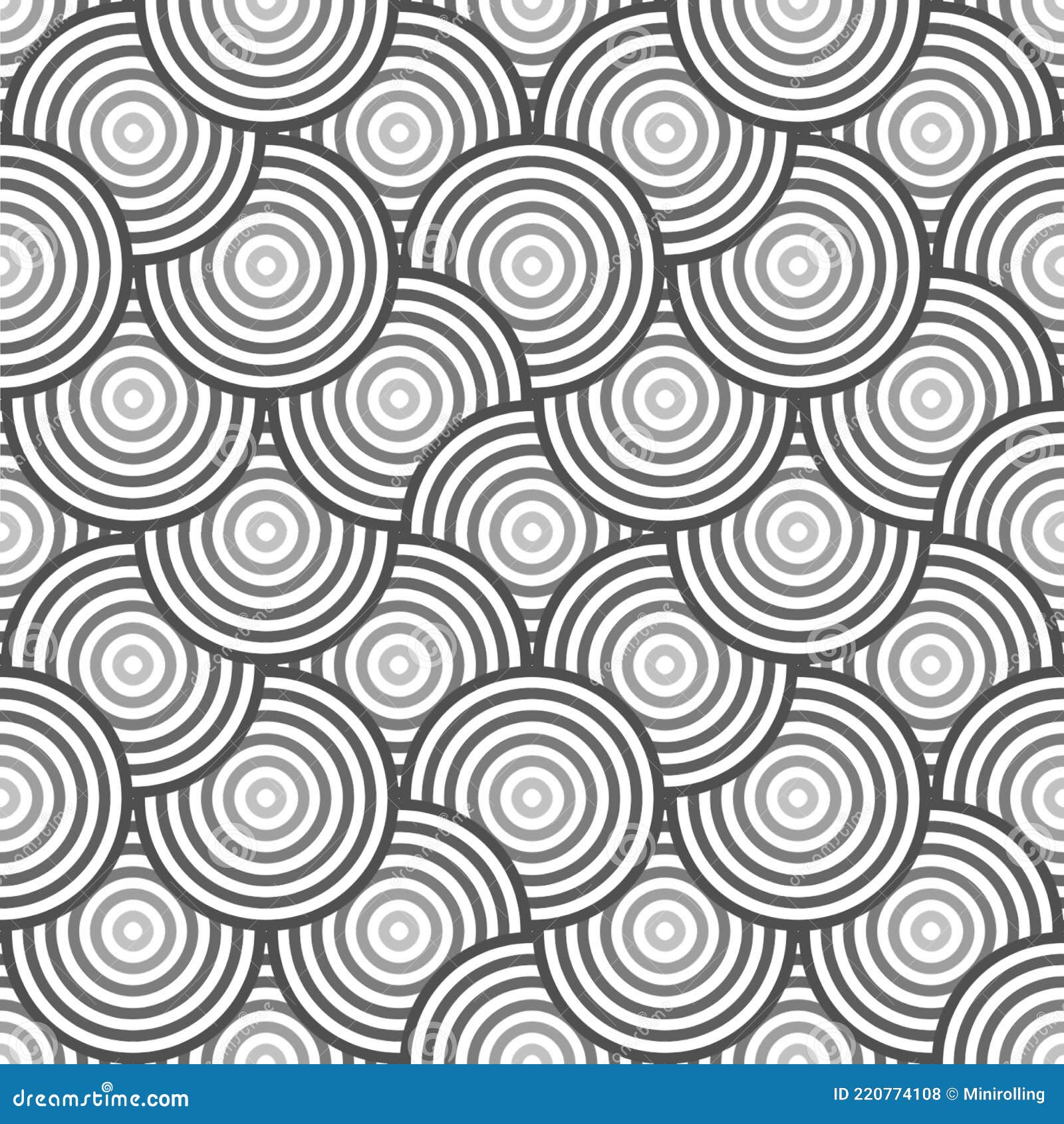 Spiral Circle Illusion Pattern in Black Stock Illustration ...