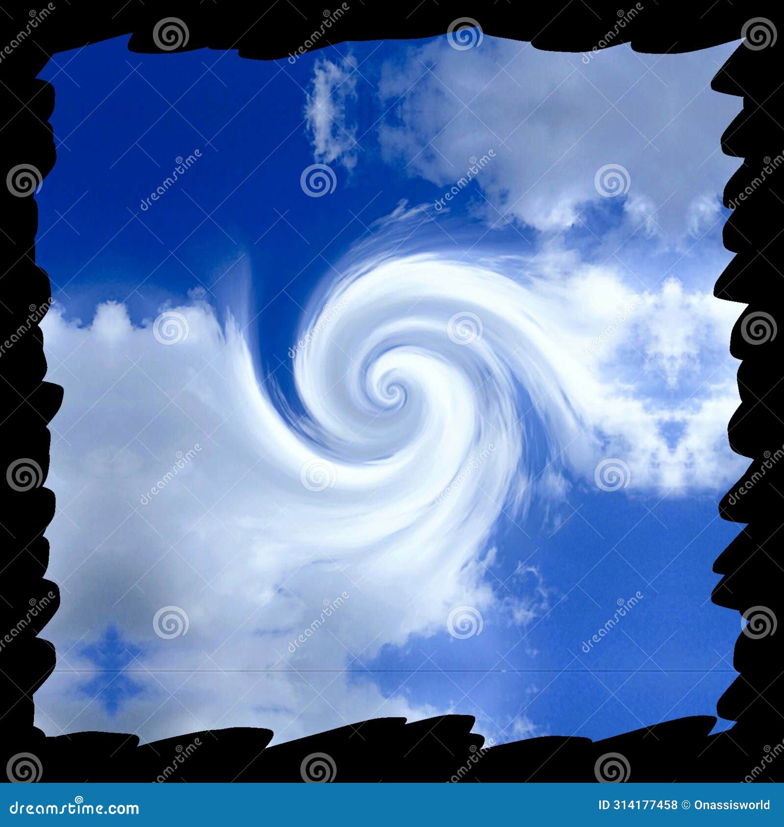 Spiral Cloud Abstract Background. Clouds Sky Skyscape Stock ...