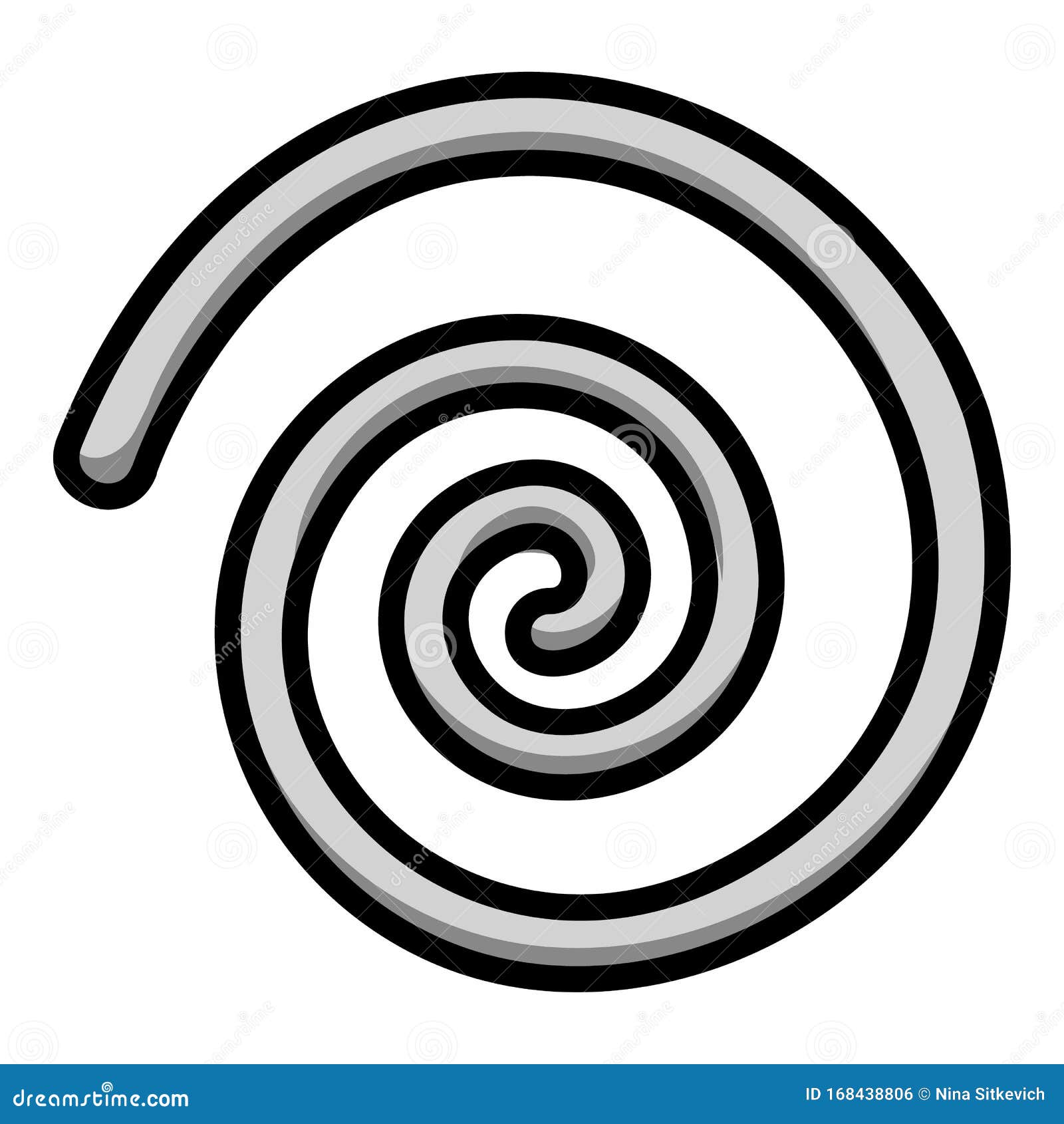 Spiral Coil Icon, Outline Style Stock Vector - Illustration of ...