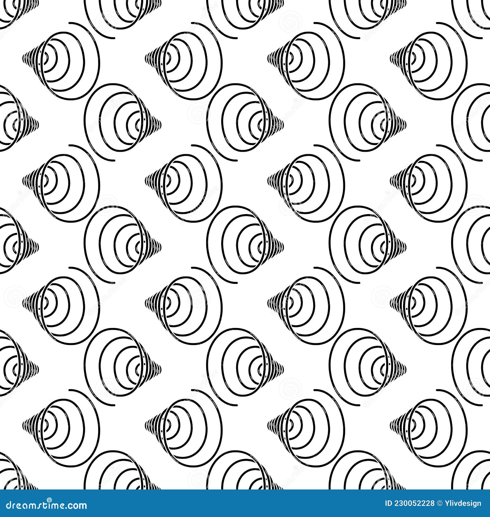 Spiral Coil Pattern Seamless Vector Stock Vector - Illustration of ...
