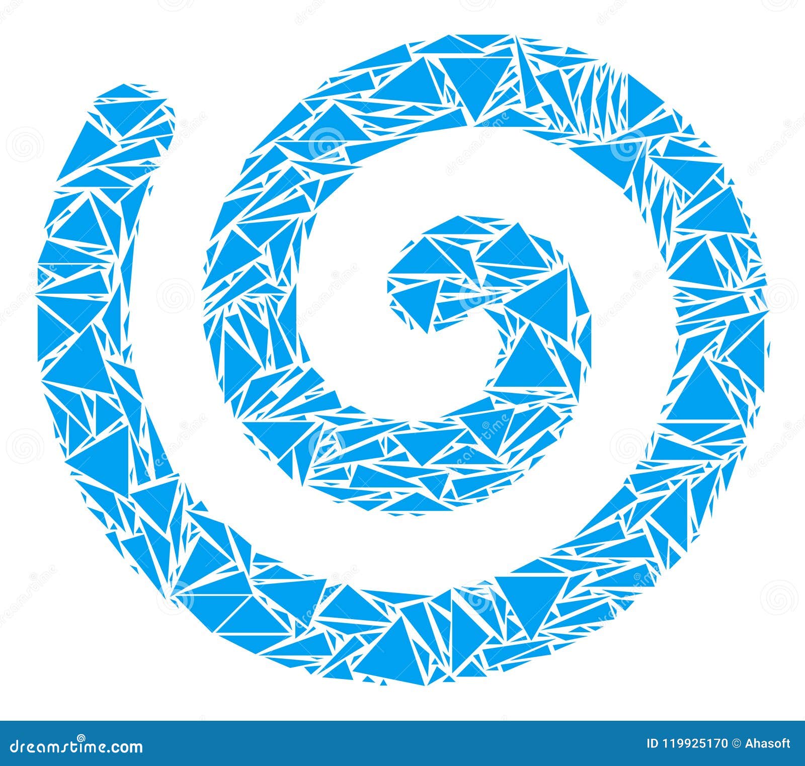 Spiral Collage of Triangles Stock Vector - Illustration of combined ...