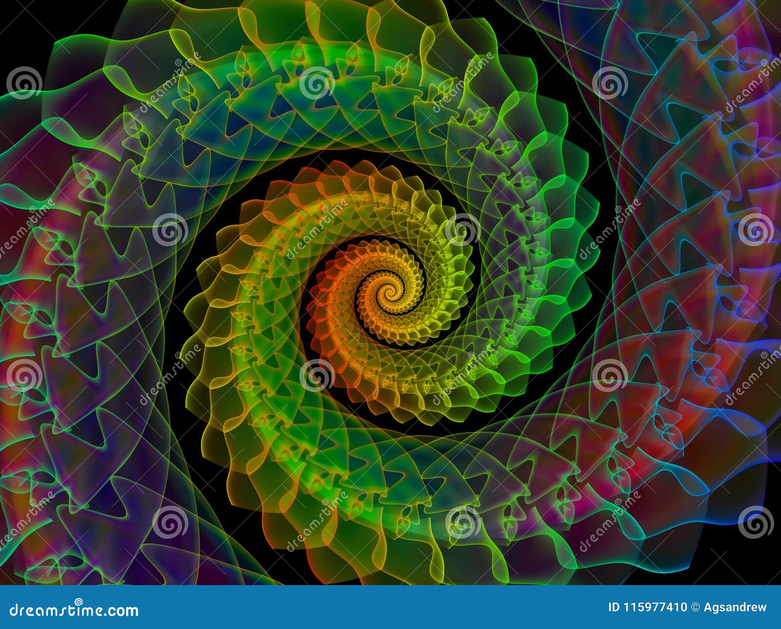 Spiral Composition stock illustration. Illustration of dynamic - 115977410