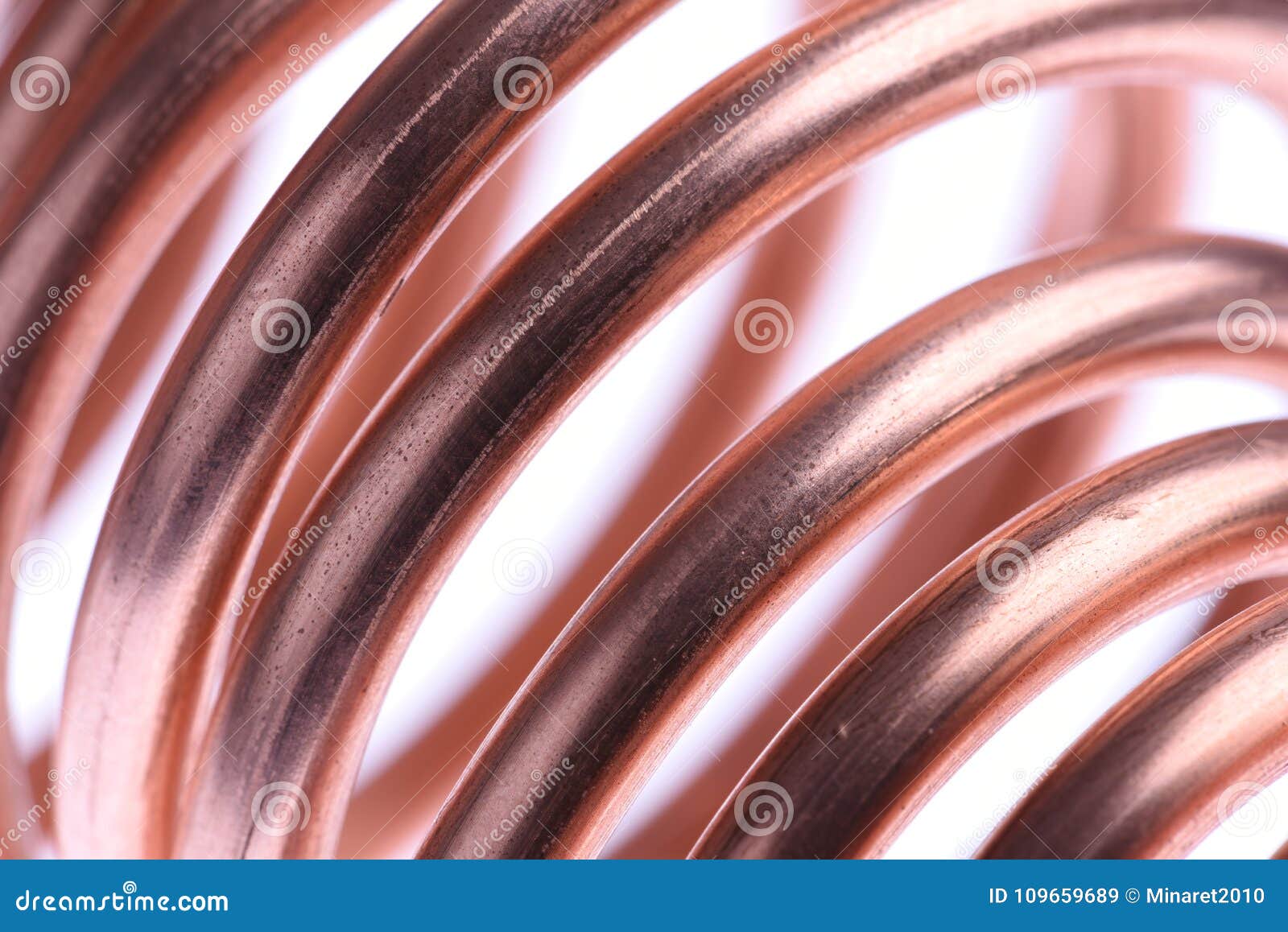 Spiral copper wire stock image. Image of construction - 109659689