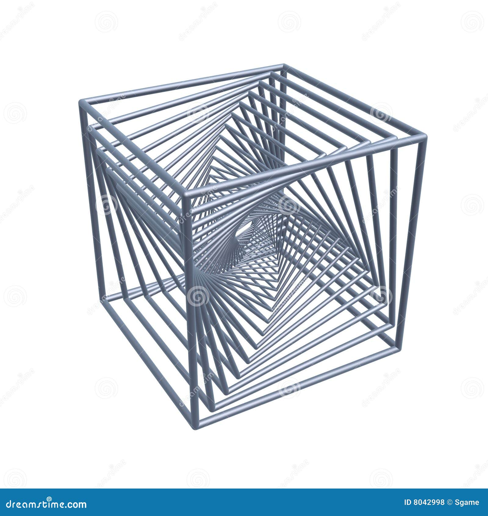Spiral cubes stock illustration. Illustration of interior - 8042998