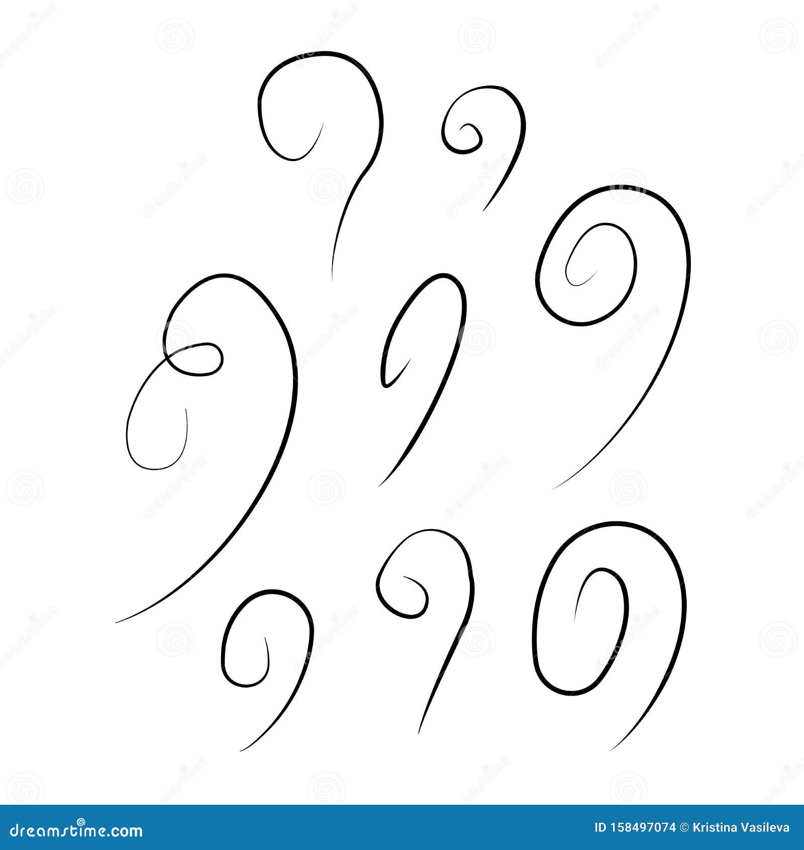 Spiral and Lines. a Spiral Curve, Shape, or Pattern Stock Illustration ...