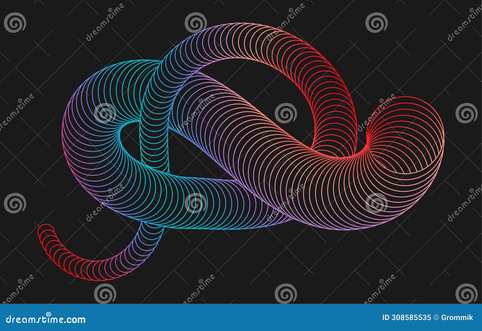 The Spiral. Curved Lines Create a Spiral Weave Stock Vector ...
