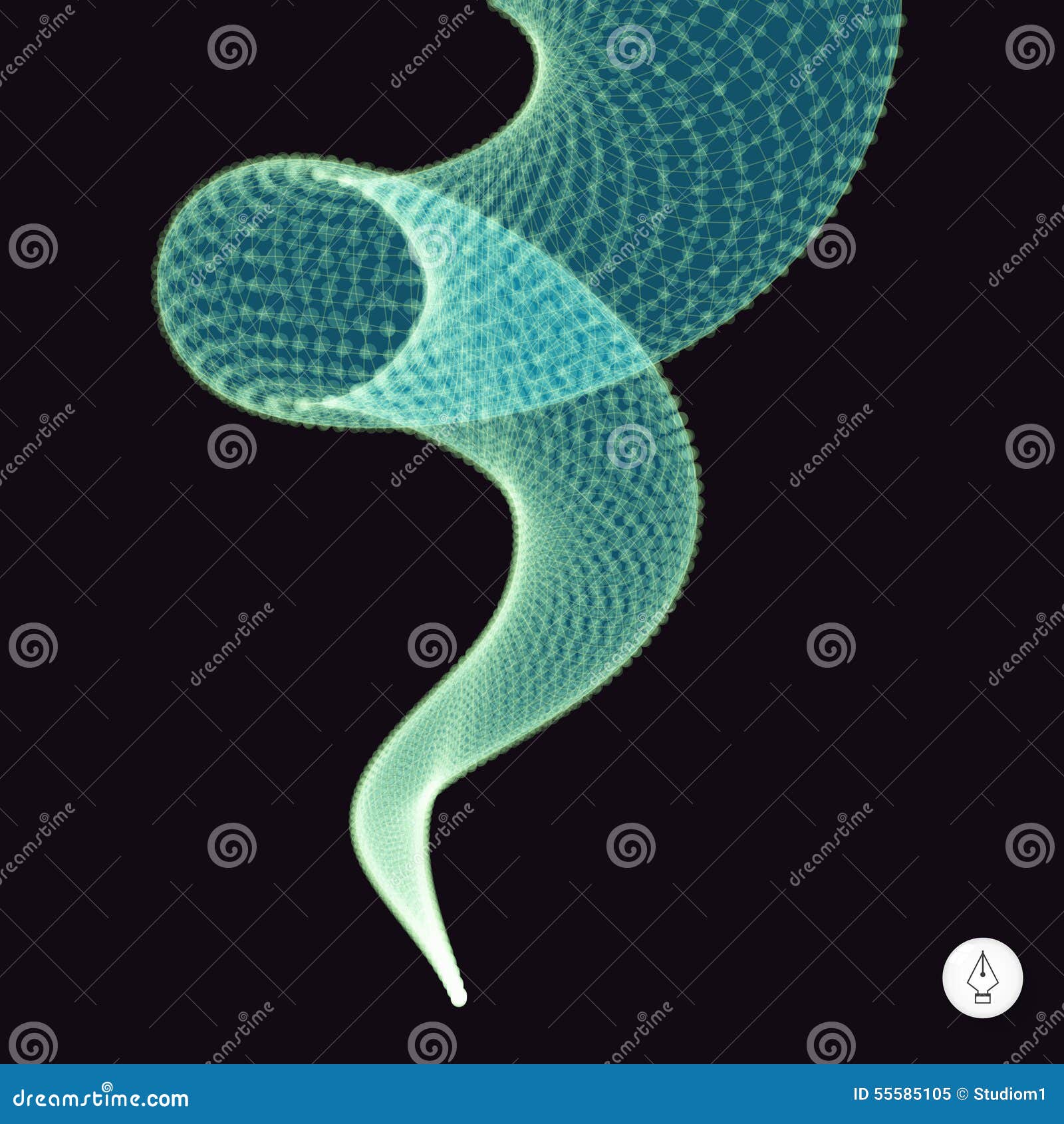 Spiral. 3d illustration stock image. Image of design - 55585105