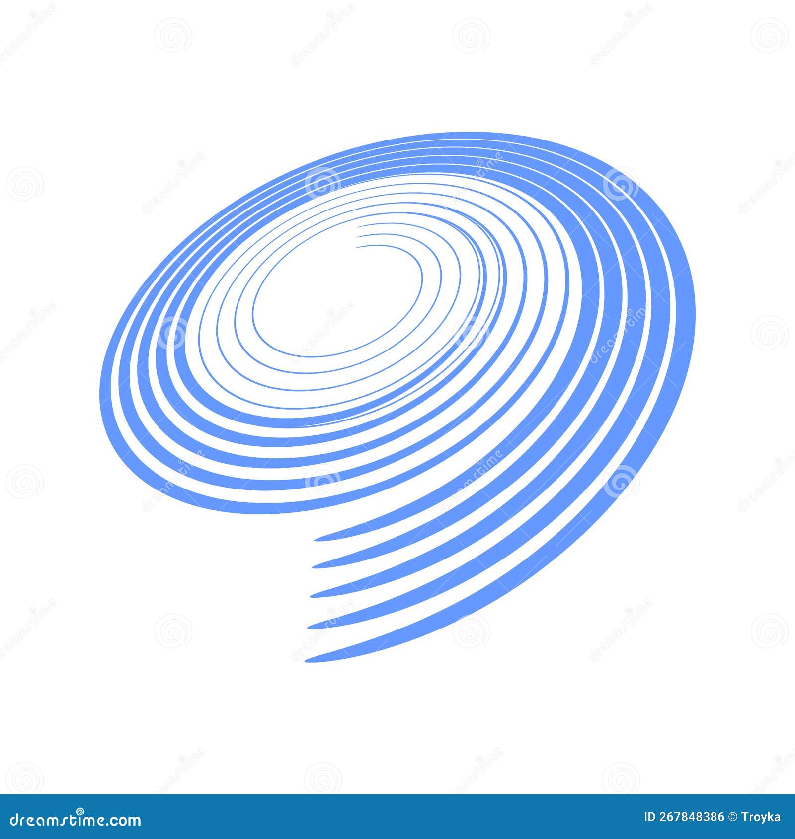 Spiral Design Element. Abstract Blue Swirl Icon Stock Vector ...