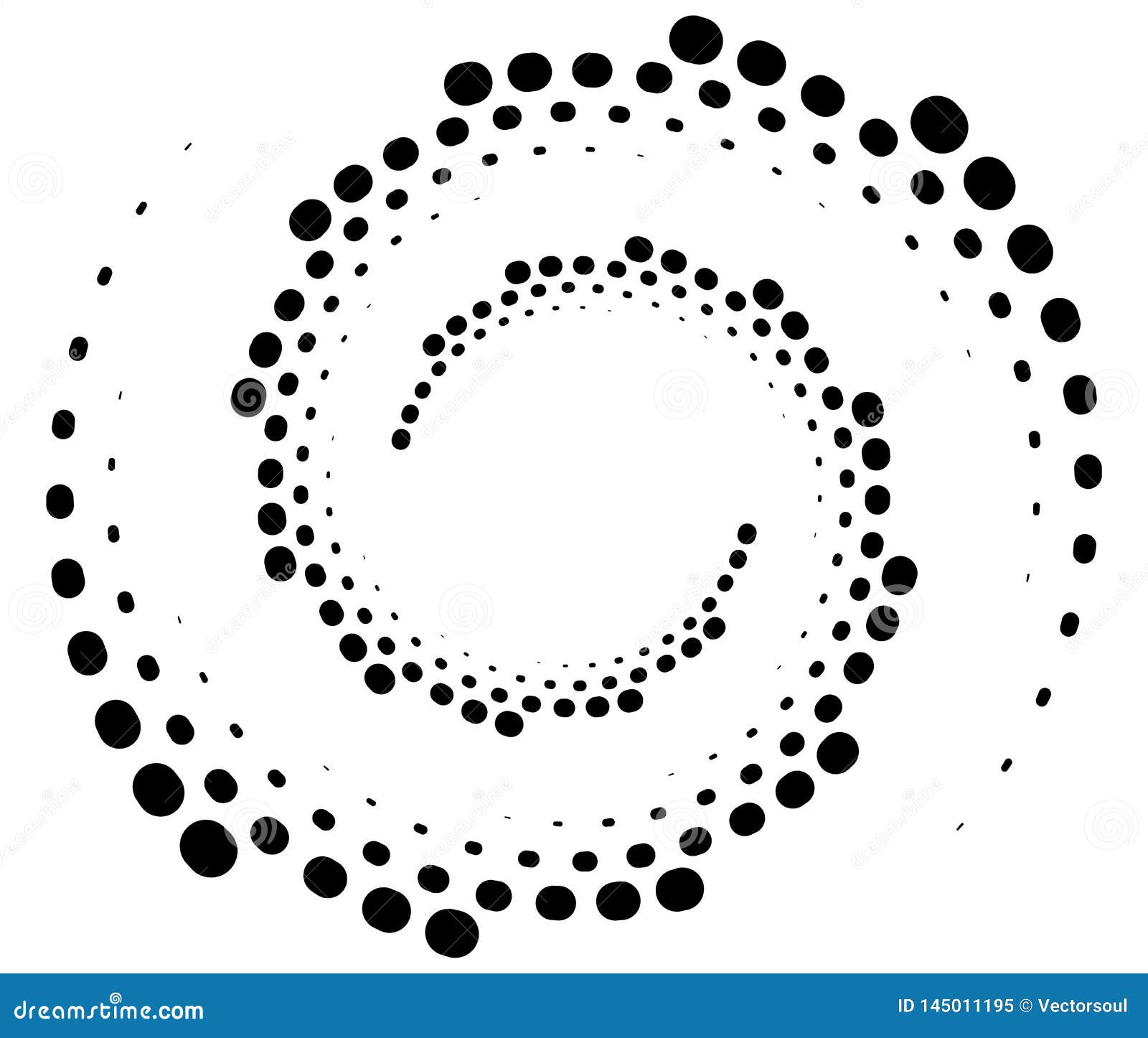 Spiral Design Element with Dots. Dotted Spiral, Swirl Stock Vector ...