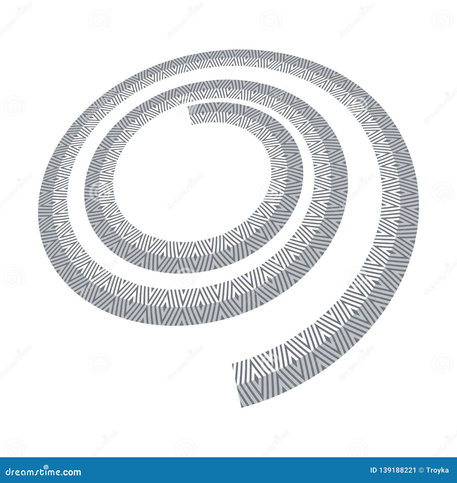 Spiral Design Element. Geometric Diamonds Pattern in Helical Shape ...