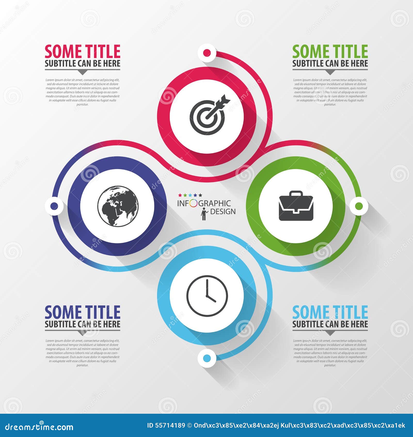 Box Diagram For Infographics. Web Diagram Template. Cartoon Vector ...