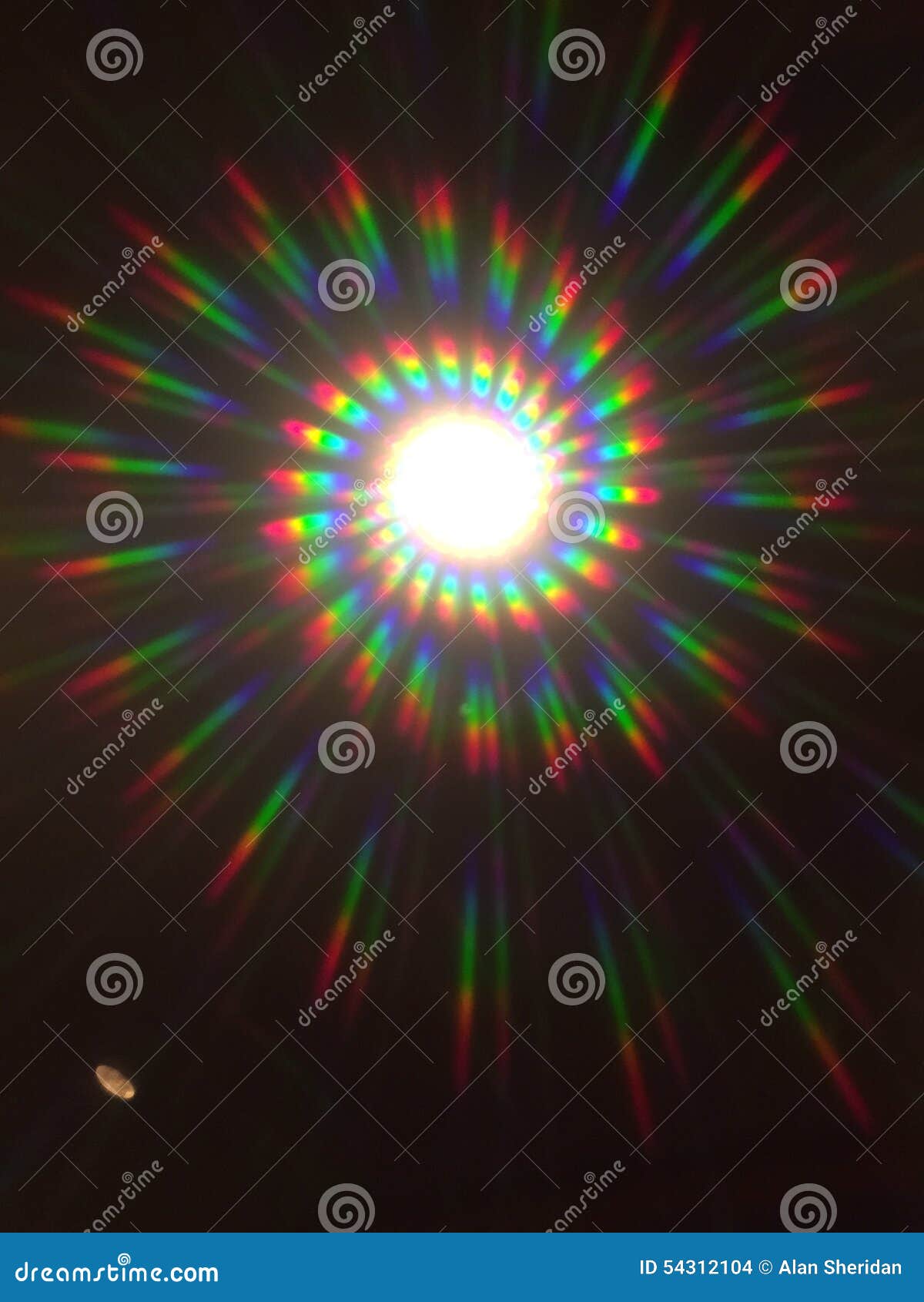 Spiral Diffraction Pattern from Spiral Diffraction Glasses Stock Photo ...