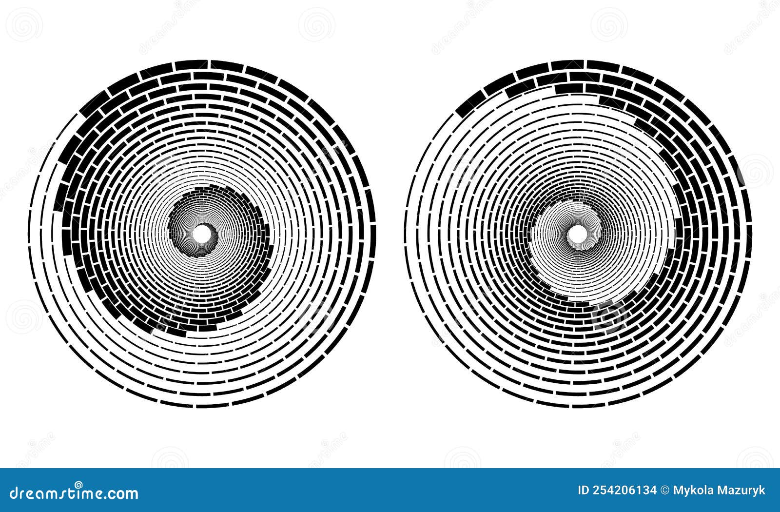 Spiral with Diminishing Blocks As Tattoo or Icon Stock Vector ...