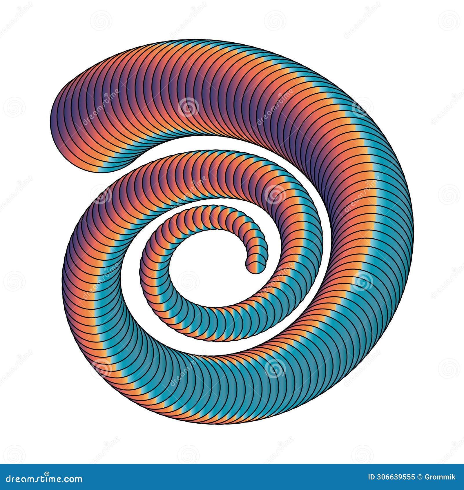The Spiral. the Dynamic Shape of the Parallel Lines Creates the ...