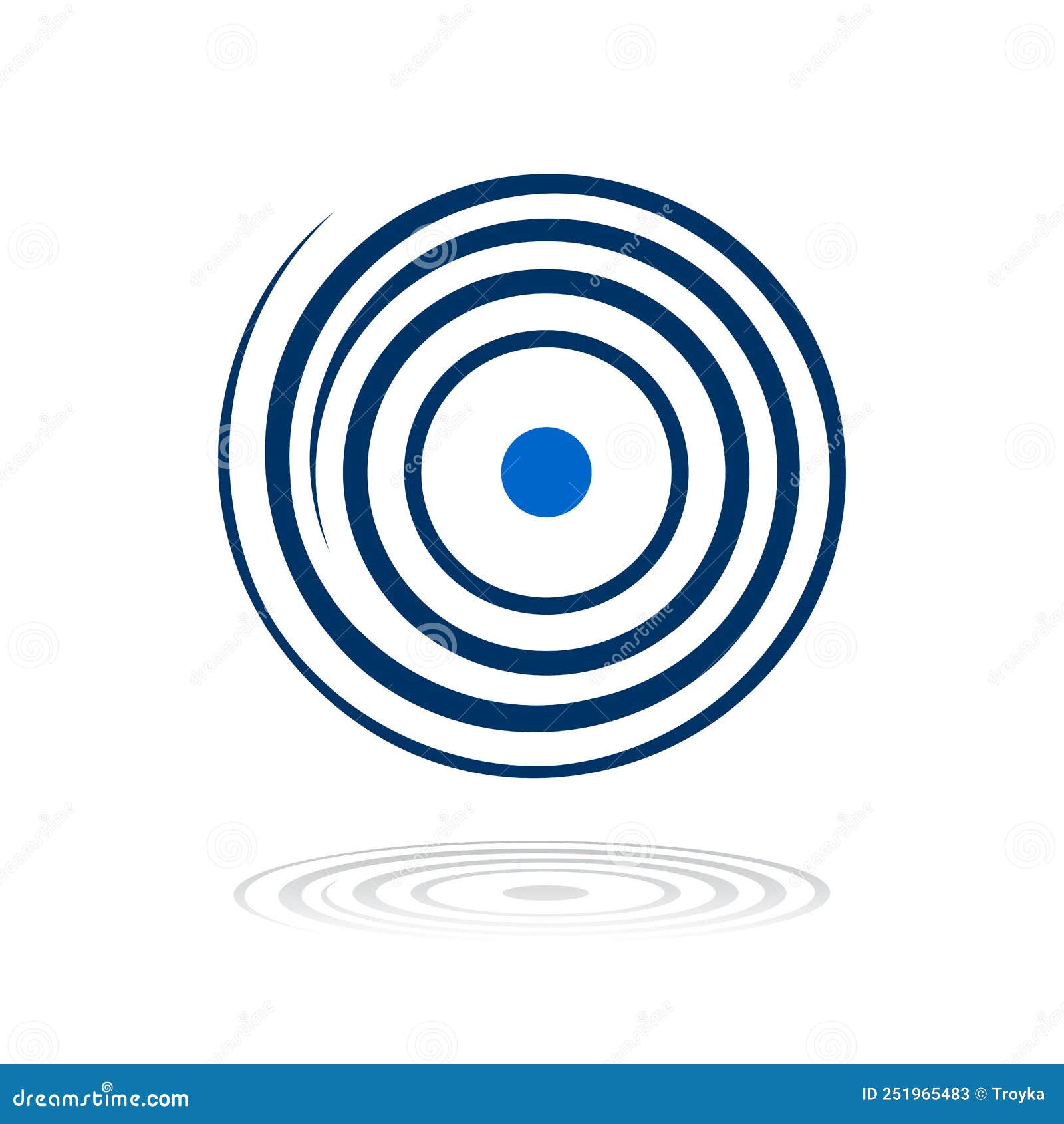 Spiral Element for Design. Abstract Blue Icon Stock Vector ...