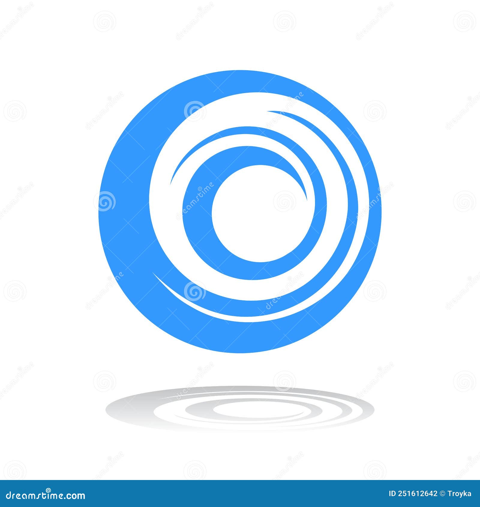 Spiral Element for Design. Abstract Blue Icon Stock Vector ...