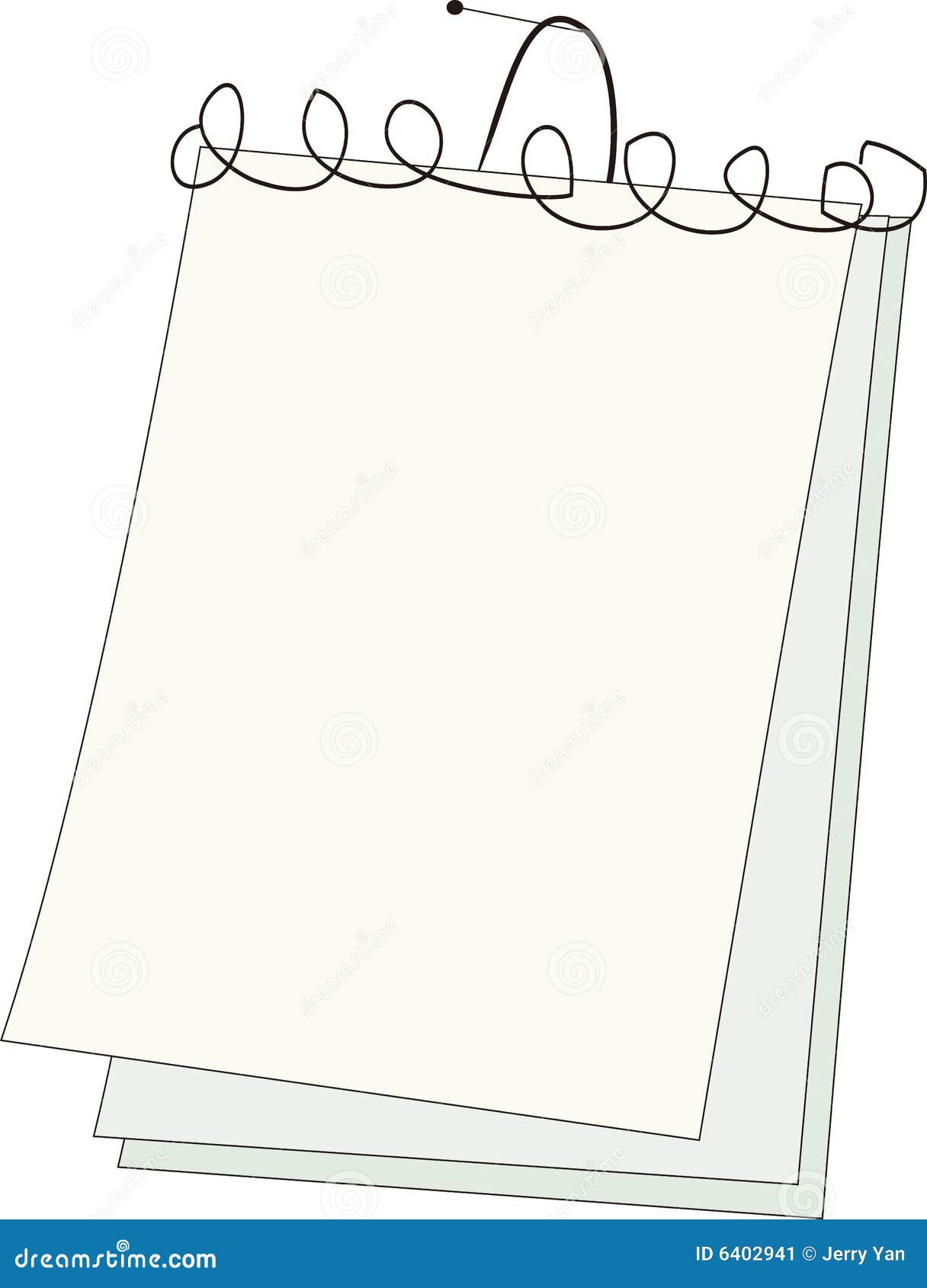 SPIRAL EMPTY NOTEBOOK stock vector. Illustration of backgrounds - 6402941