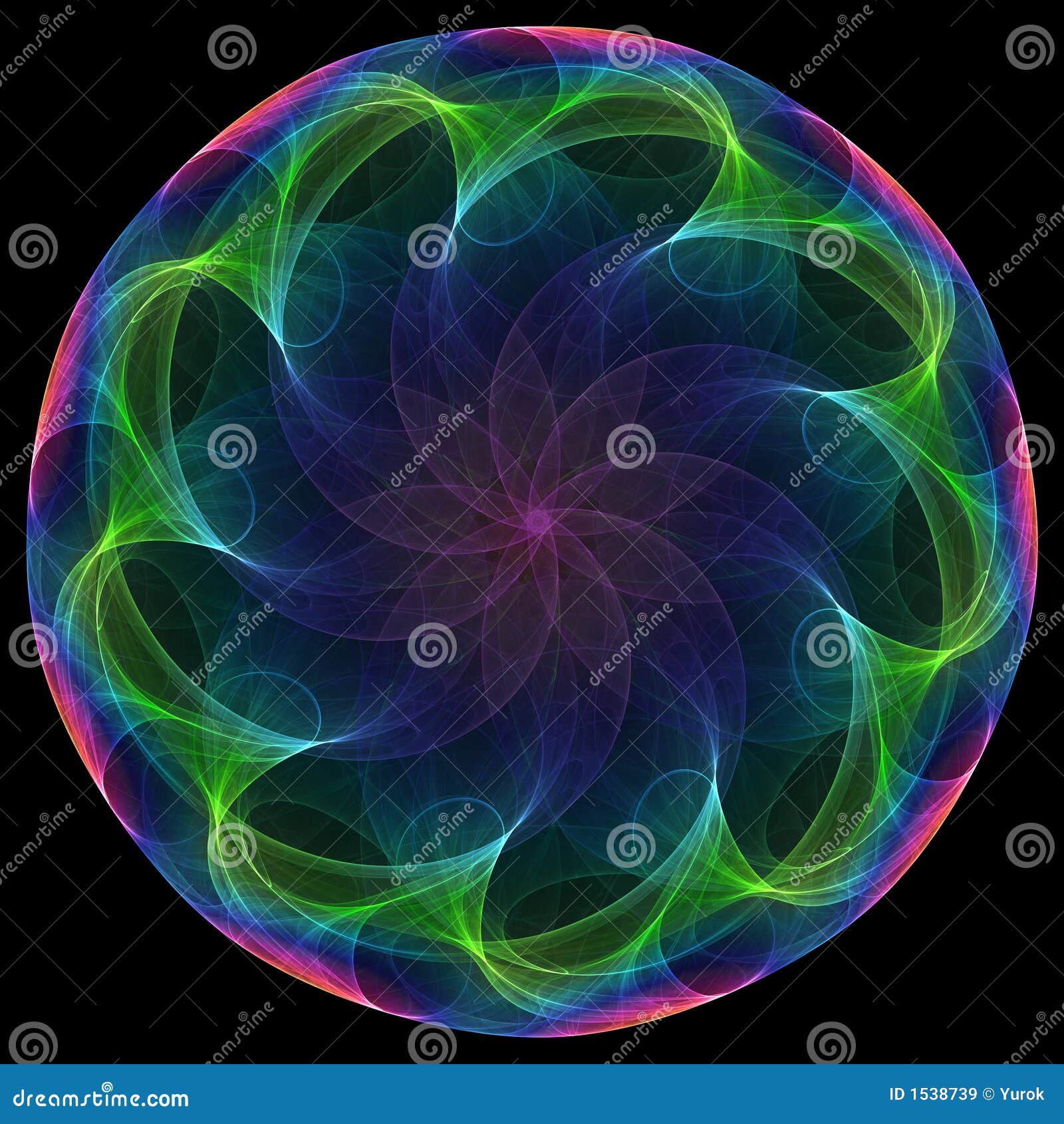 Spiral flower stock illustration. Illustration of curved - 1538739