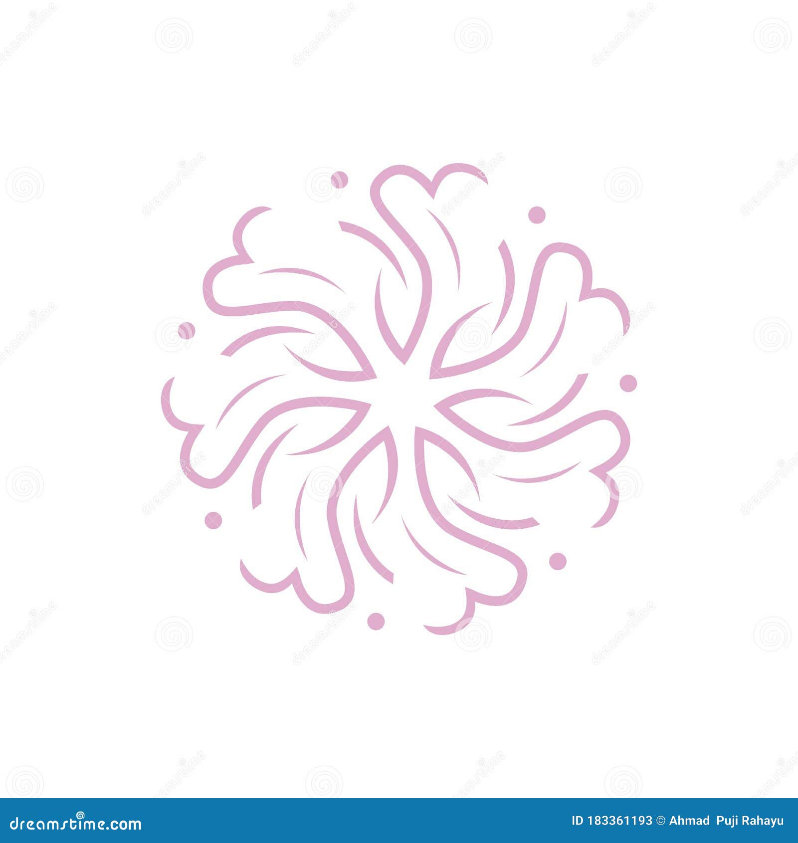 Spiral Flower Logo Design Template Stock Illustration - Illustration of ...