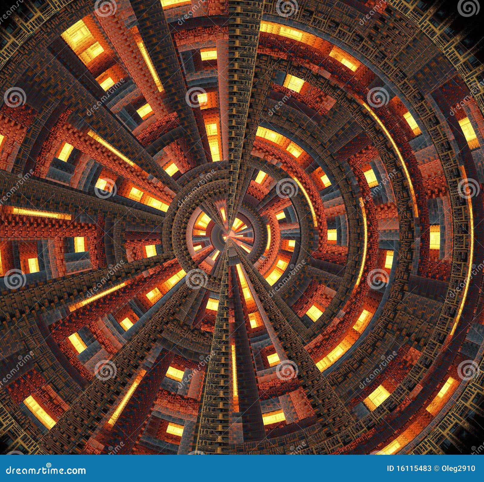 Spiral fractal stock illustration. Illustration of atom - 16115483