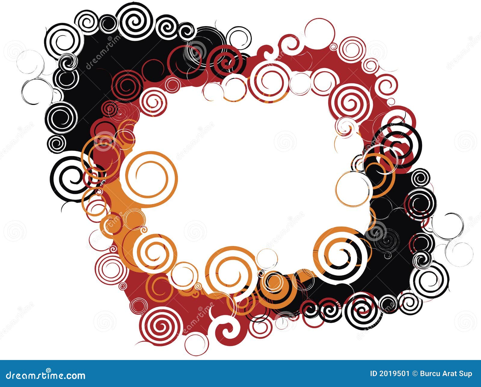 Spiral frame stock vector. Illustration of design, swirl - 2019501