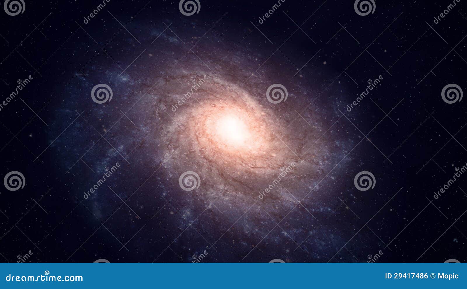 The Spiral Galaxy Revolves Around Its Axis. Dramatic Background Stock ...