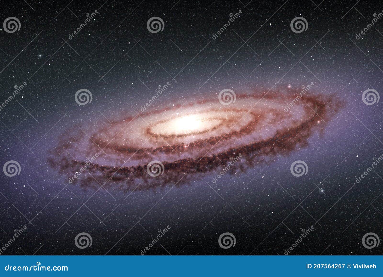 Spiral galaxy glowing stock image. Image of starry, blue - 207564267
